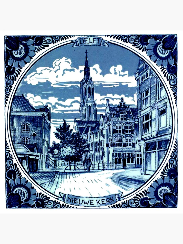 " DUTCH BLUE DELFT : Vintage Buildings and Streets in Amsterdam Print ...