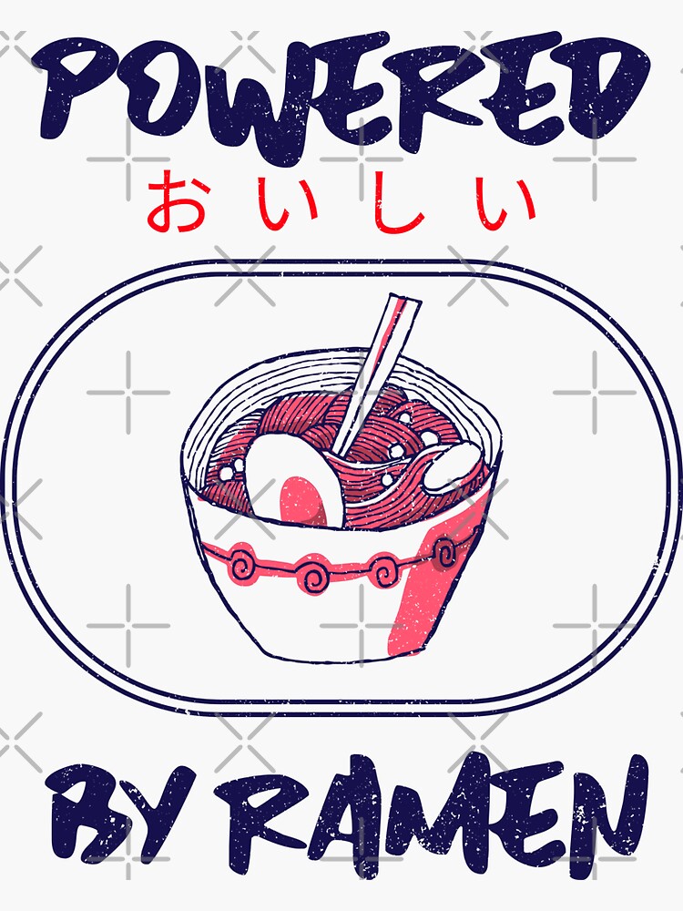"Noodle Power Ramen" Sticker for Sale by max-art-lvl | Redbubble