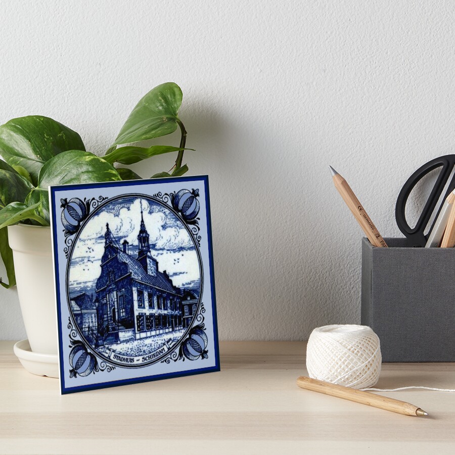 " DUTCH BLUE DELFT : Vintage Buildings and Steeples in Amsterdam Print ...