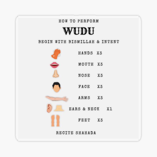 "Wudu- Transparent sticker" Sticker for Sale by islamiccrafts | Redbubble