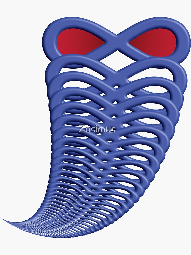 "Abstract of infinity symbols with red eyes" Sticker for Sale by ...