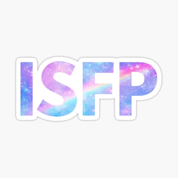 "ISFP Galaxy Rainbow Pastel Black (MBTI Merch)" Sticker by lamweixing ...