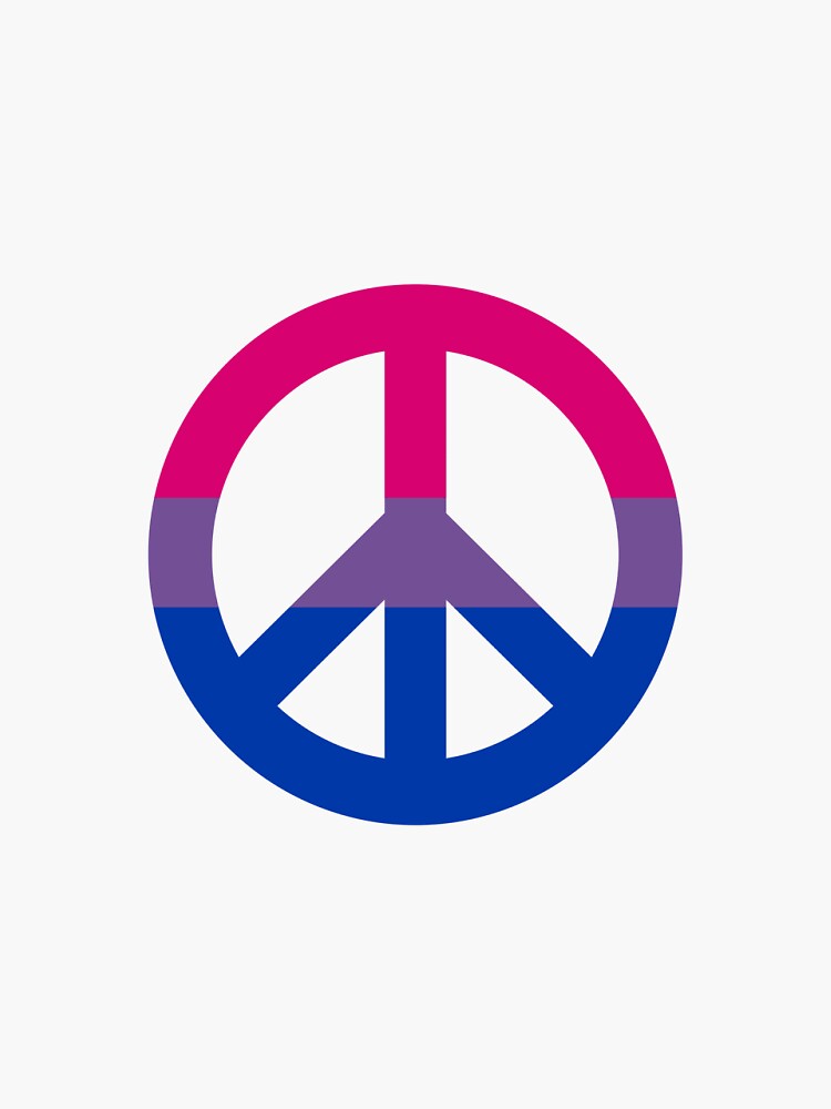"Bisexual Peace Sign" Sticker for Sale by Critters-Corner | Redbubble