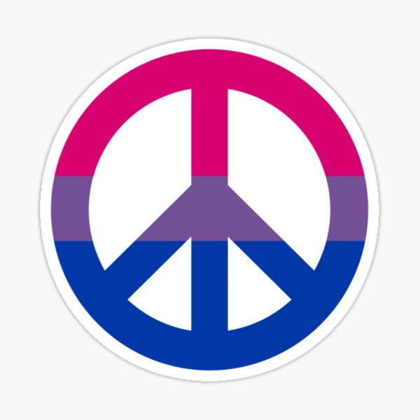 "Bisexual Peace Sign" Sticker for Sale by Critters-Corner | Redbubble