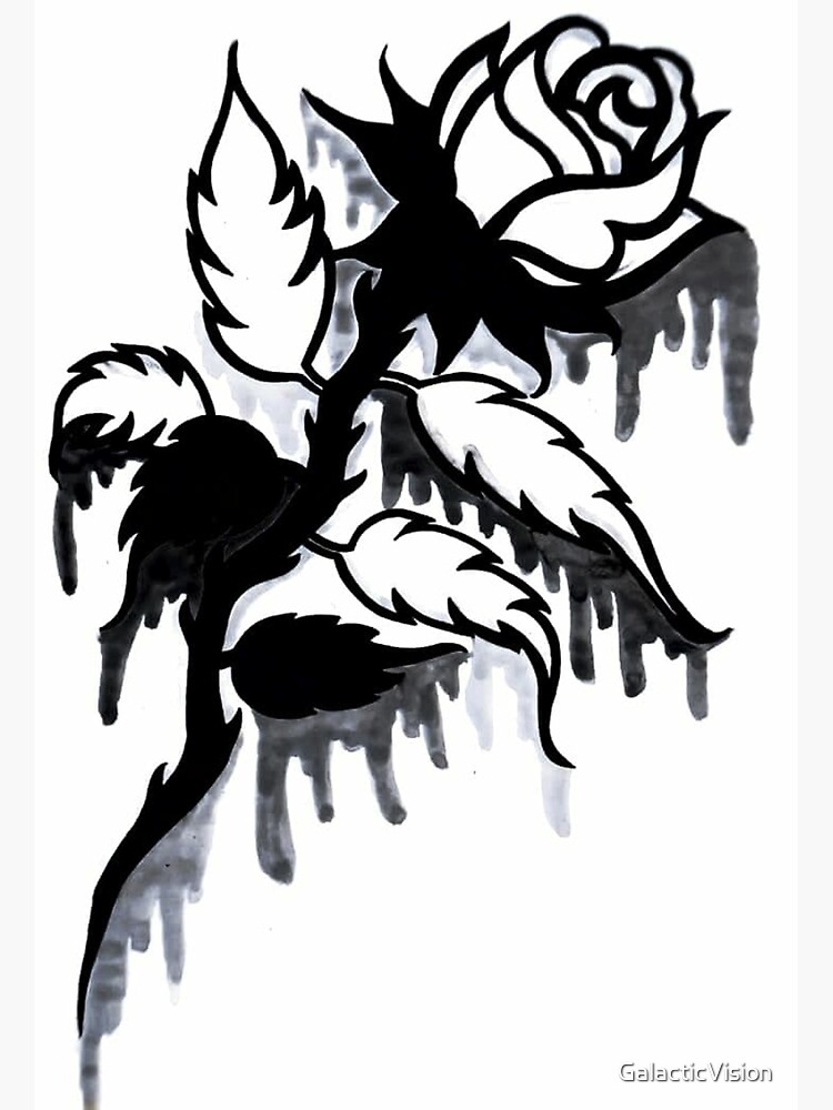 "Drippy Rose" Sticker for Sale by GalacticVision | Redbubble