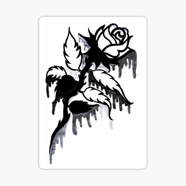 "Drippy Rose" Sticker for Sale by GalacticVision | Redbubble