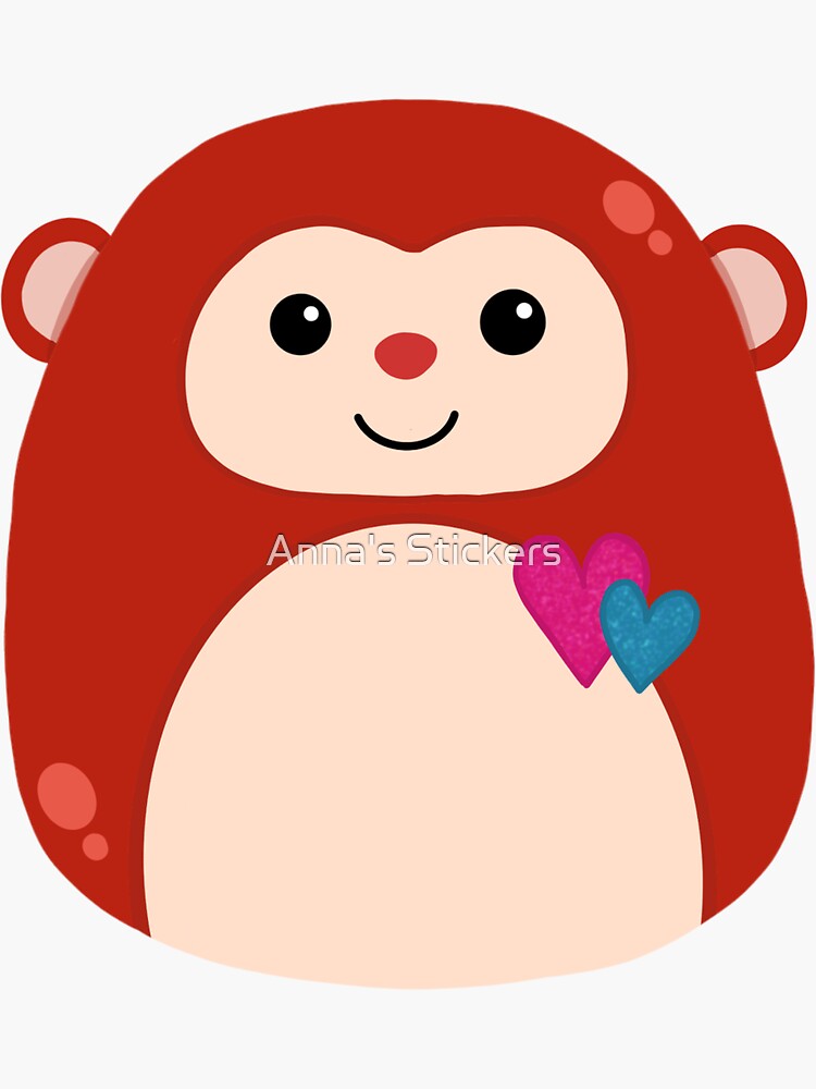 Pegatina «Maxwell el mono Squishmallow» de annakachel | Redbubble