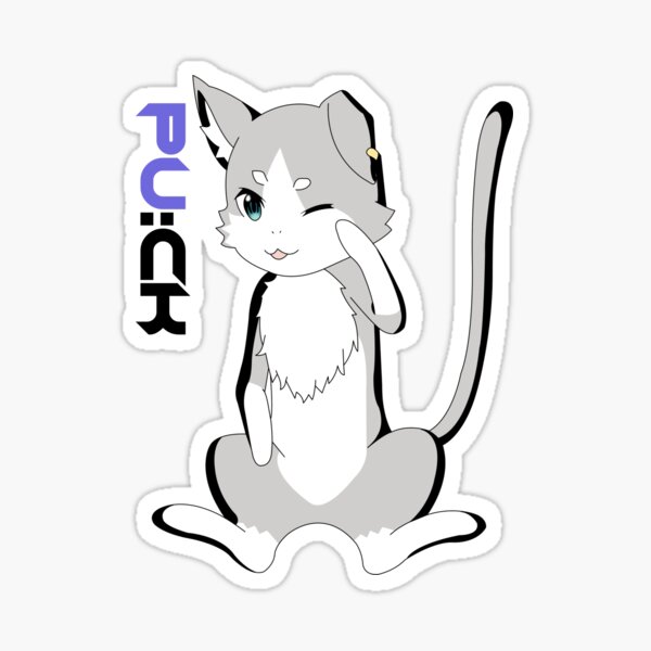 Pegatina «Re Zero Puck Cute Chibi Cat Tiger Smile» de oneskyoneland ...
