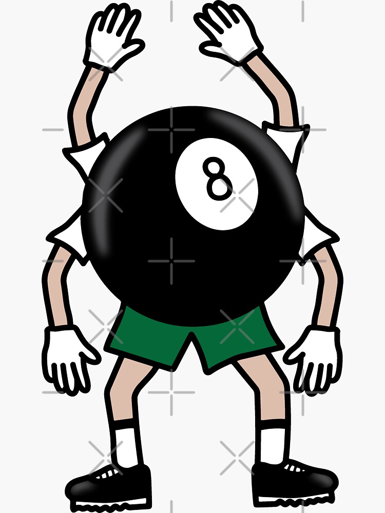 "8 ball man" Sticker for Sale by Ga Bee | Redbubble