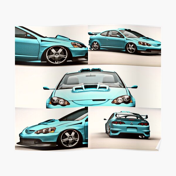 "Custom Acura Integra Type R Illustration" Poster for Sale by ...