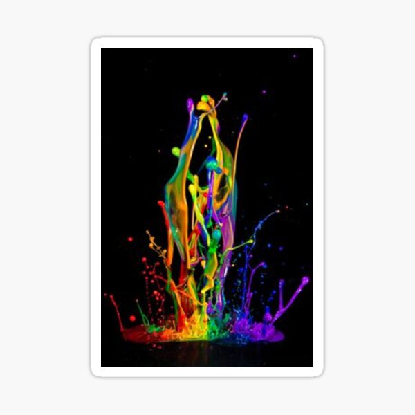 "Splash of Colors" Sticker for Sale by kamikrison | Redbubble