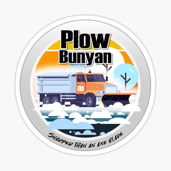 "Plow Bunyan and Plowy McPlowFace clears snow as a snowplow plows snow ...
