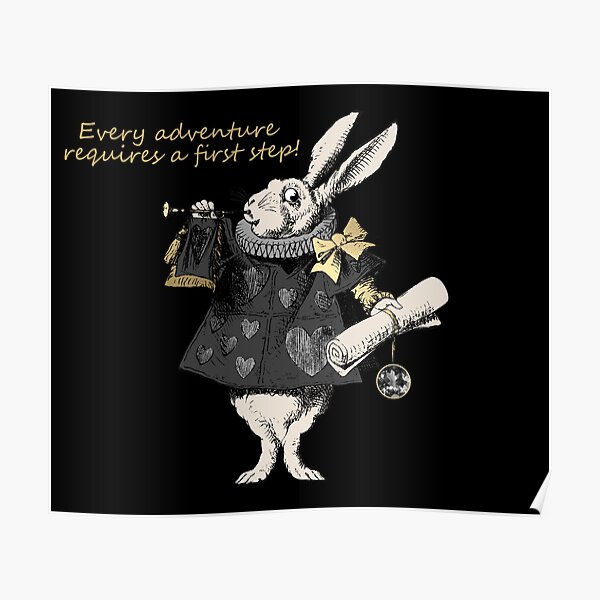 "Alice in Wonderland - the White Rabbit" Poster for Sale by FunkyTowns ...