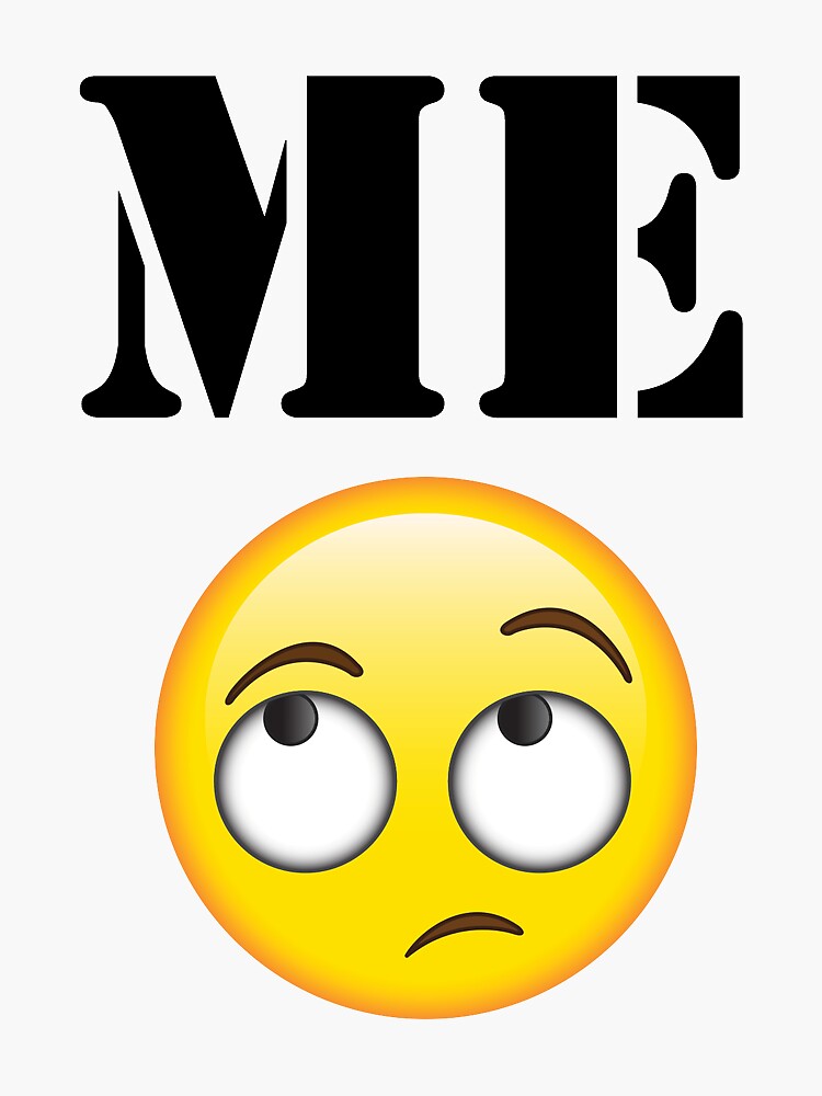 "ME rolling my eyes EMOJI - Joecy Zhang" Sticker for Sale by Joecy ...