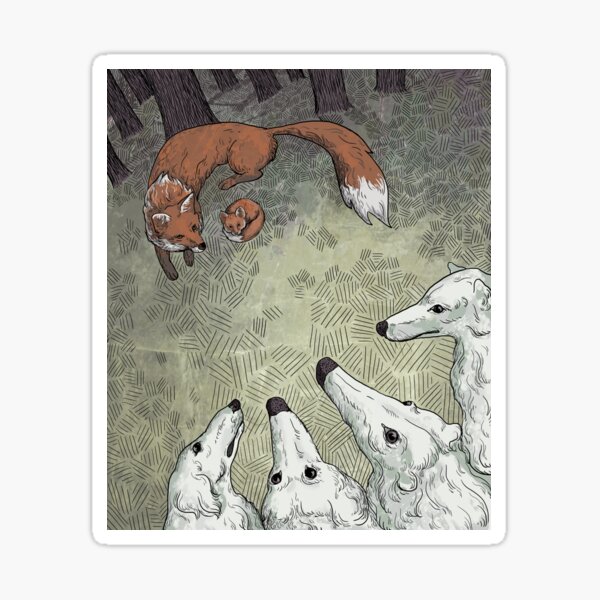 "Fox Hunt" Sticker for Sale by beesants | Redbubble