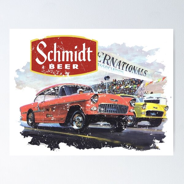 "Schmidt Beer Racing" Poster for Sale by Retrorockit | Redbubble