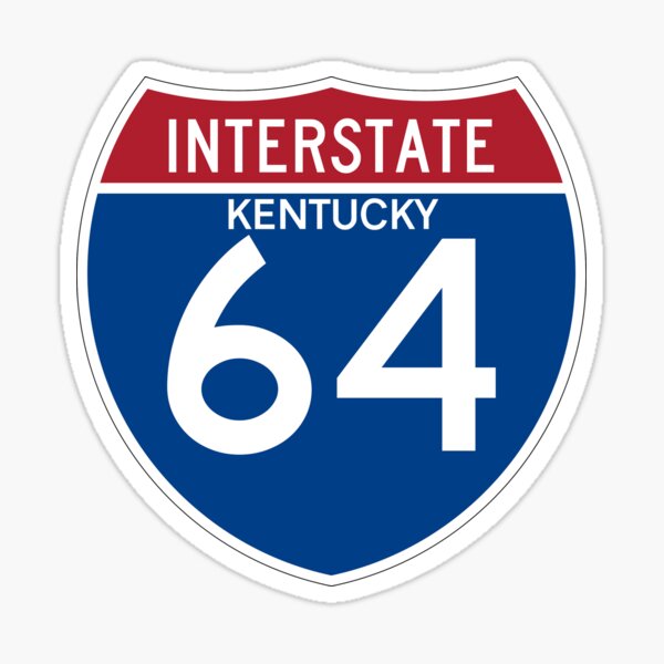 "INTERSTATE 64 HIGHWAY SIGN KENTUCKY " Sticker for Sale by ...