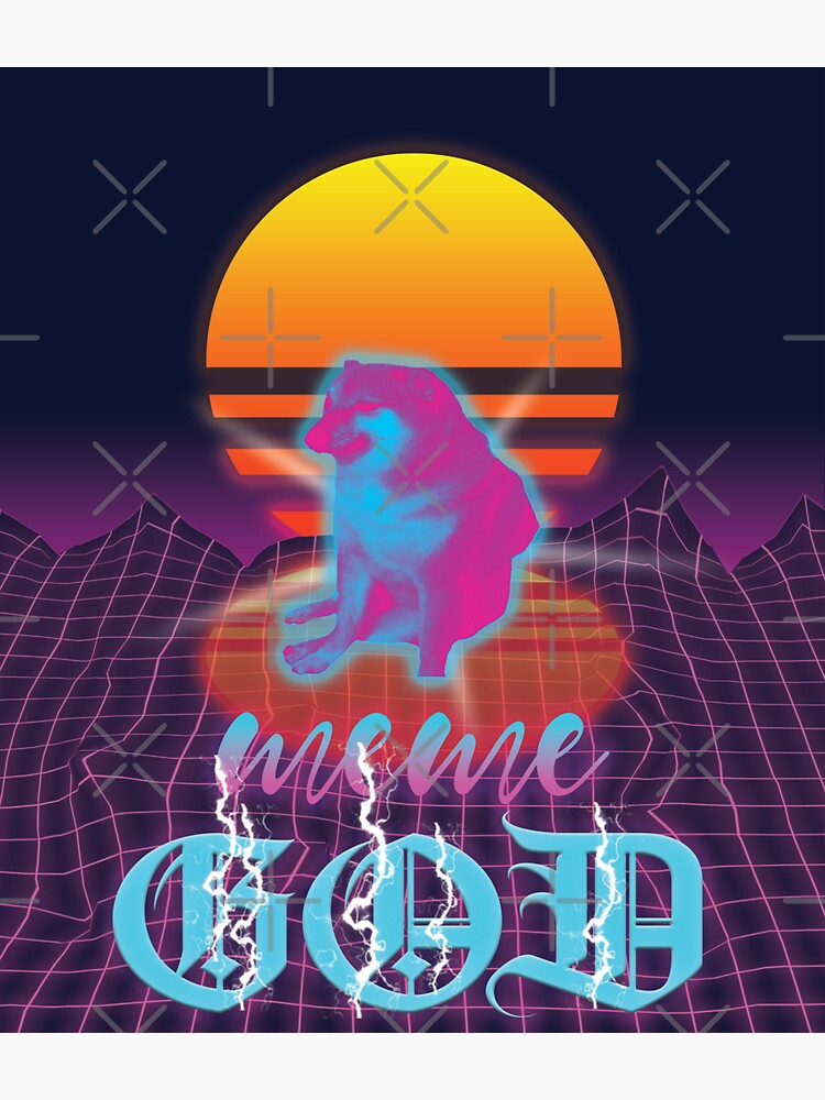 "Meme God" Sticker for Sale by quarantineshop | Redbubble
