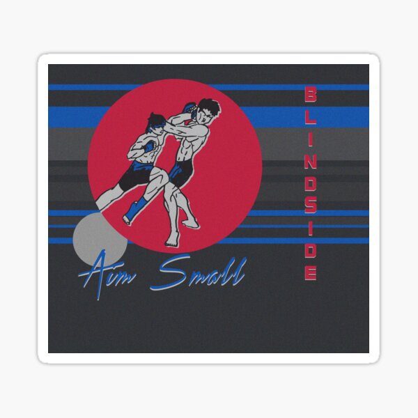 "Retro "Aim Small" & "Blindside" Fighters" Sticker for Sale by ...