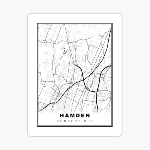 "Hamden Map" Sticker for Sale by sibudas | Redbubble