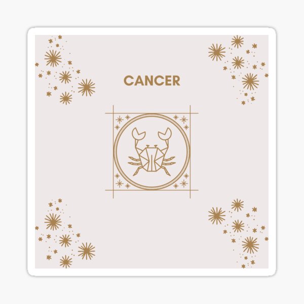 "Cancer Zodiac Sign " Sticker for Sale by Stephalamode | Redbubble