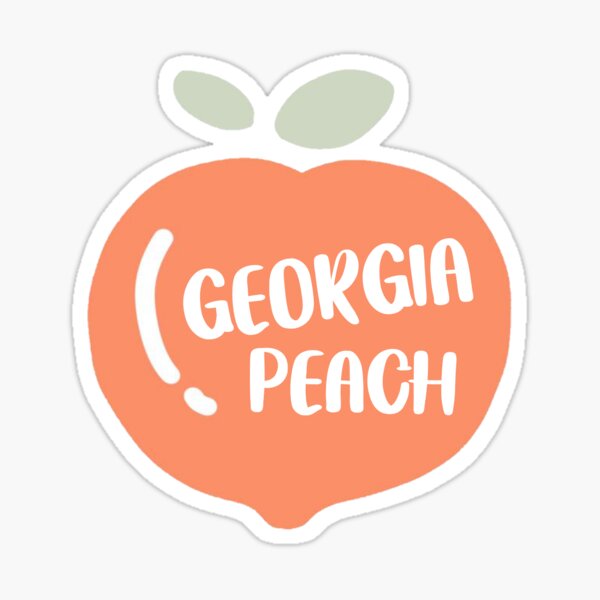 "Georgia Peach sticker " Sticker by msfuddyduddy | Redbubble