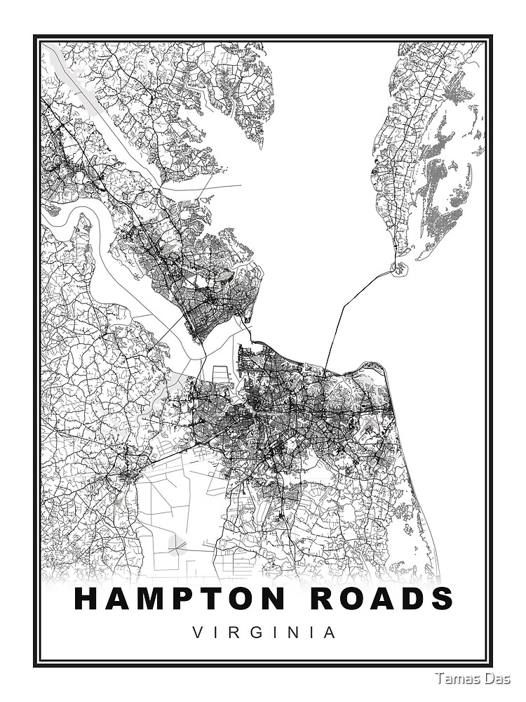 "Hampton Roads Map" Poster for Sale by sibudas | Redbubble