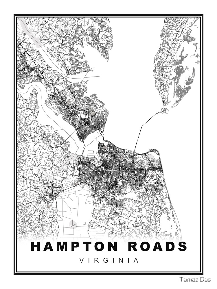 "Hampton Roads Map" Sticker for Sale by sibudas | Redbubble