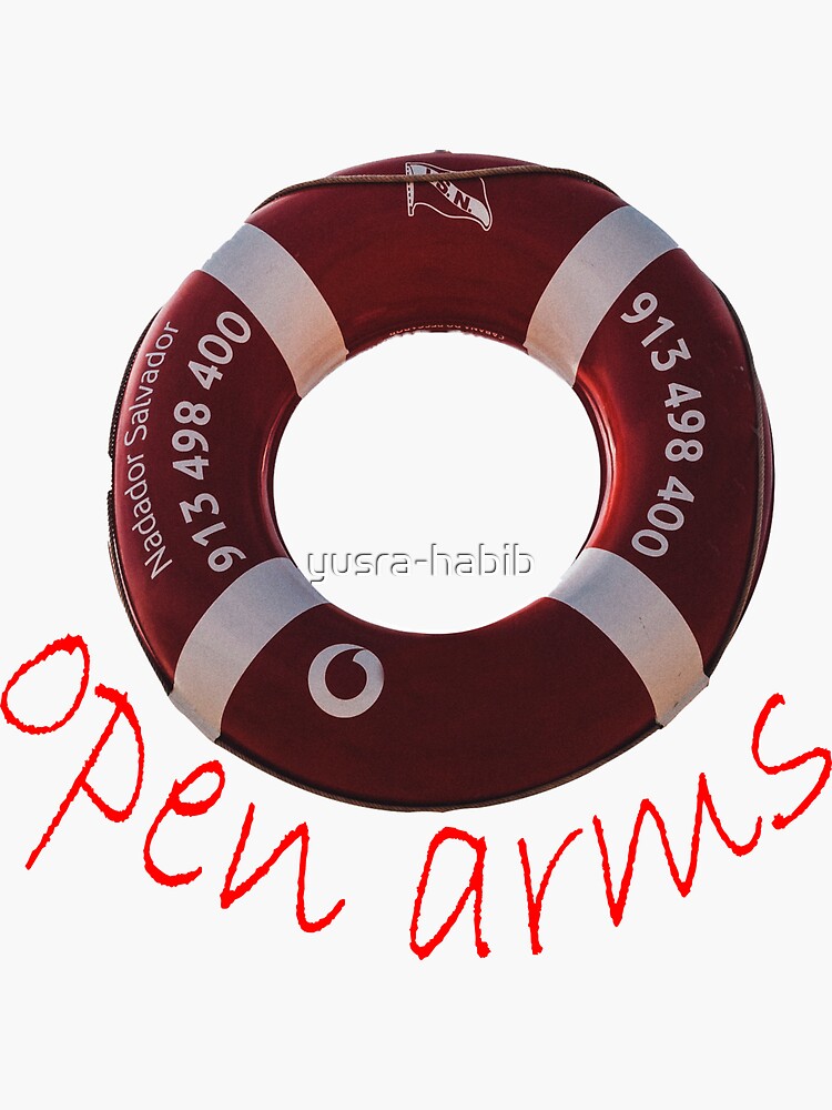 "open arms" Sticker by yusra-habib | Redbubble