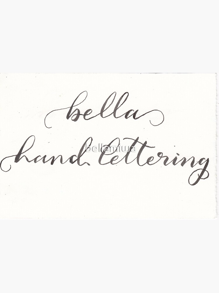 "Bella Hand Lettering Logo" Art Print by bellamiwa | Redbubble