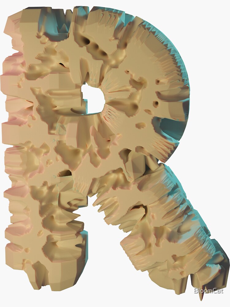 "Stylized letter R" Sticker for Sale by BloomCat | Redbubble