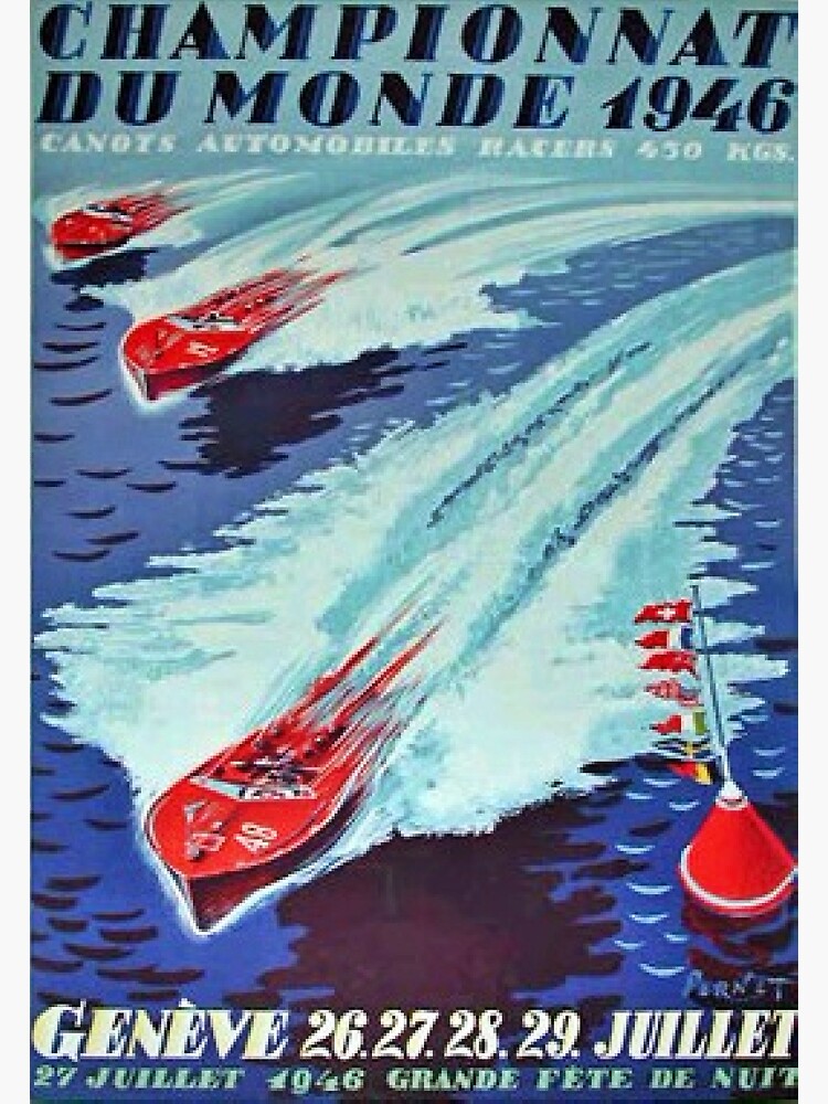 "Vintage Champion Boat Racing Poster" Poster for Sale by bohokitty ...