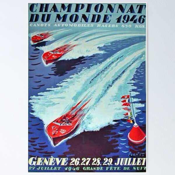 "Vintage Champion Boat Racing Poster" Poster for Sale by bohokitty ...