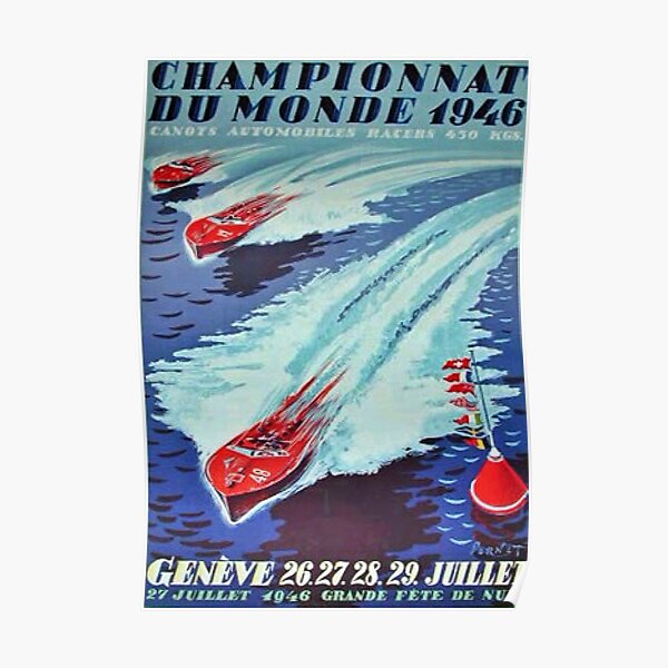 "Vintage Champion Boat Racing Poster" Poster for Sale by bohokitty ...