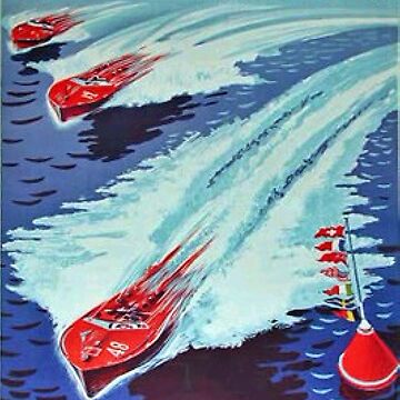 "Vintage Champion Boat Racing Poster" Poster for Sale by bohokitty ...