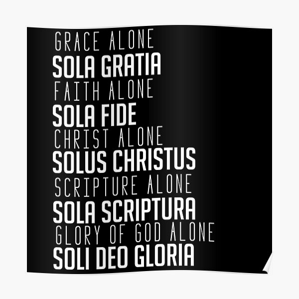 "5 Solas | Five Solas" Poster for Sale by Logosdesignshop | Redbubble