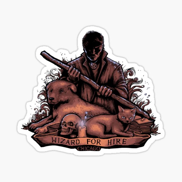 "Wizard For Hire - STICKER" Sticker for Sale by tyna | Redbubble