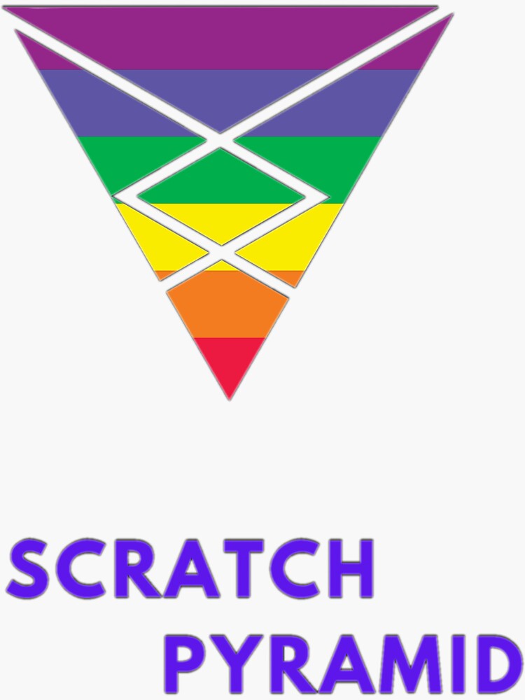 "scratch pyramid" Sticker by koreaaa | Redbubble