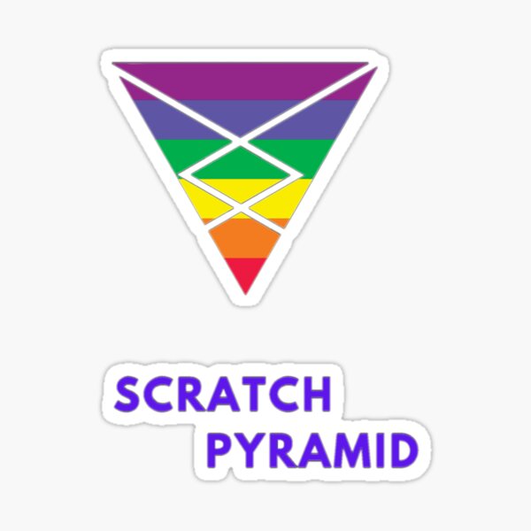 "scratch pyramid" Sticker by koreaaa | Redbubble