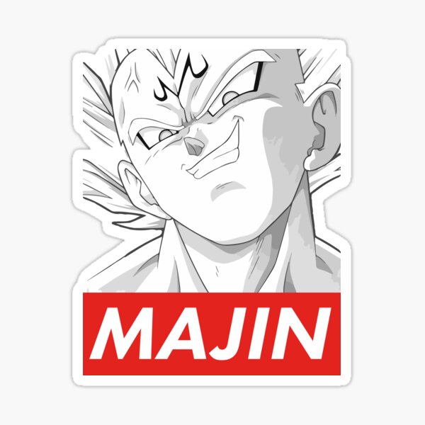 "Majin" Sticker for Sale by Shtick | Redbubble