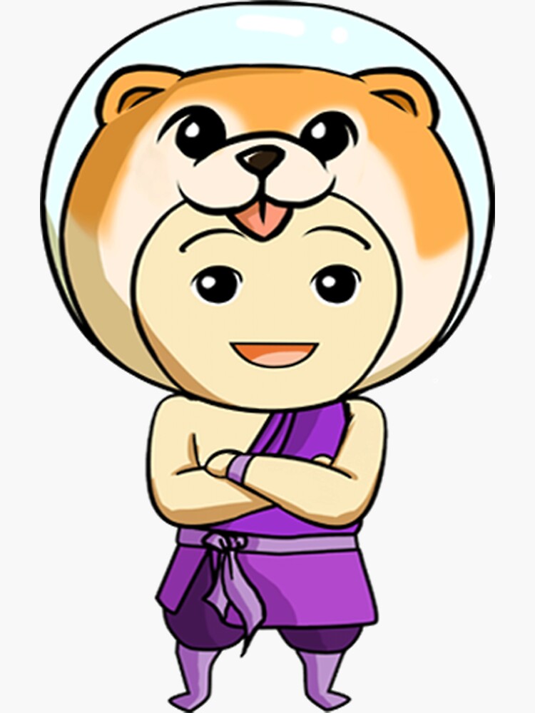 "Cute Chibi Baby Zen Morph with Space Dog Posing" Sticker for Sale by ...