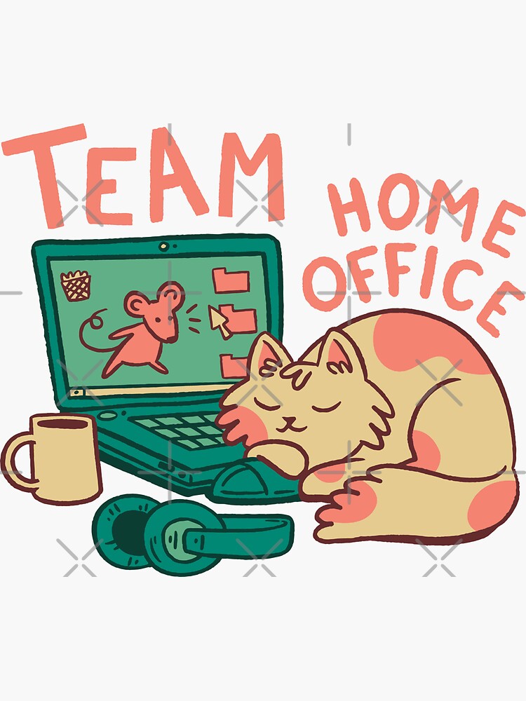 "Team home office" Sticker for Sale by iBruster | Redbubble