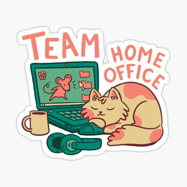 "Team home office" Sticker for Sale by iBruster | Redbubble