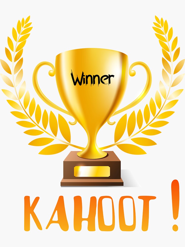 "kahoot winner " Sticker for Sale by Boutique-Prof | Redbubble