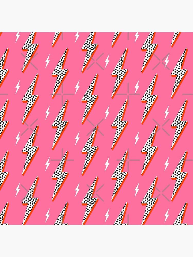 "Lightning bolt thunder flash preppy pink" Throw Pillow for Sale by ...