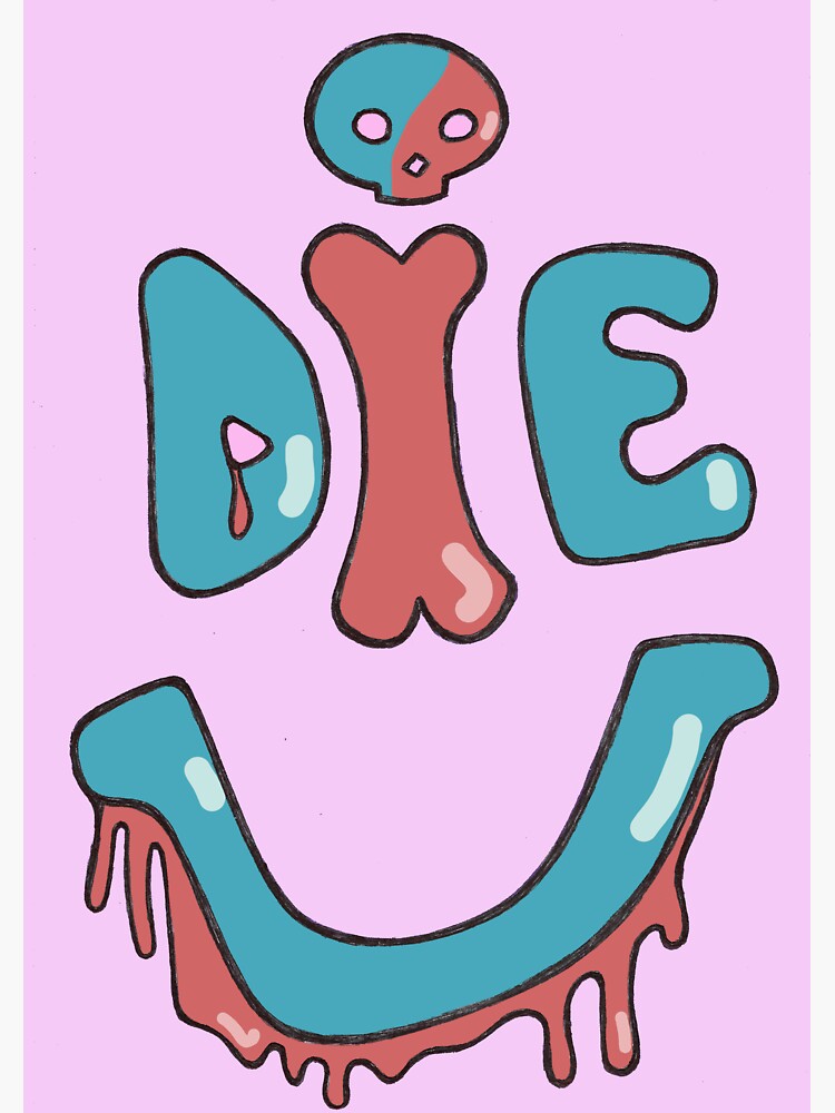 "DIE FACE" Sticker by firebirdstar | Redbubble