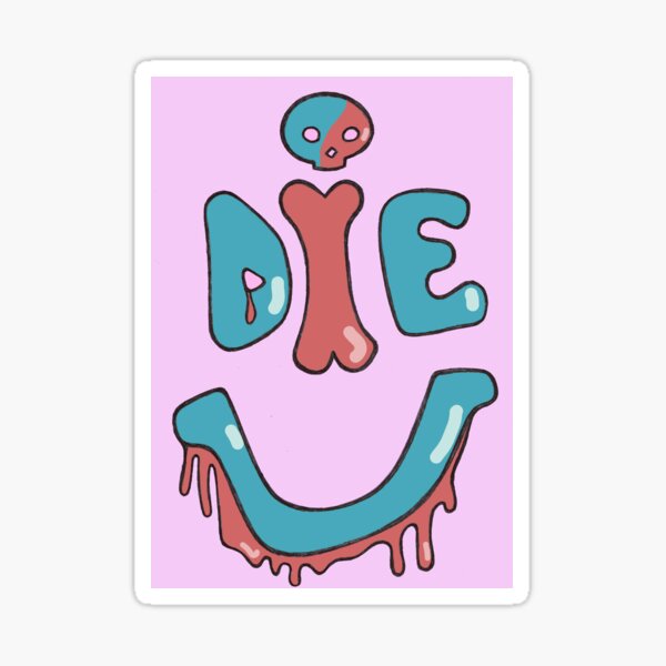 "DIE FACE" Sticker by firebirdstar | Redbubble