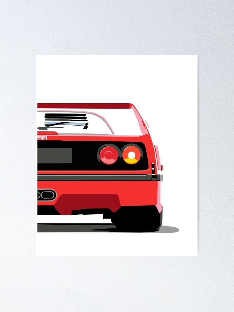 "Ferrari F40 minimal design" Poster for Sale by LelkesMatyasArt | Redbubble