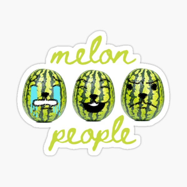 "Melon face expressions( WATERMELON)" Sticker by Kawabijutsu21 | Redbubble