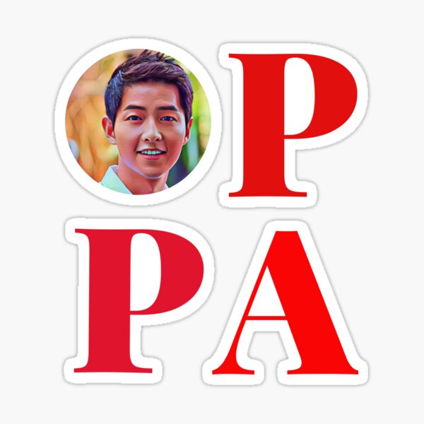 "Oppa Song Joong Ki. Kdrama design" Sticker by kpop-kdramashop | Redbubble